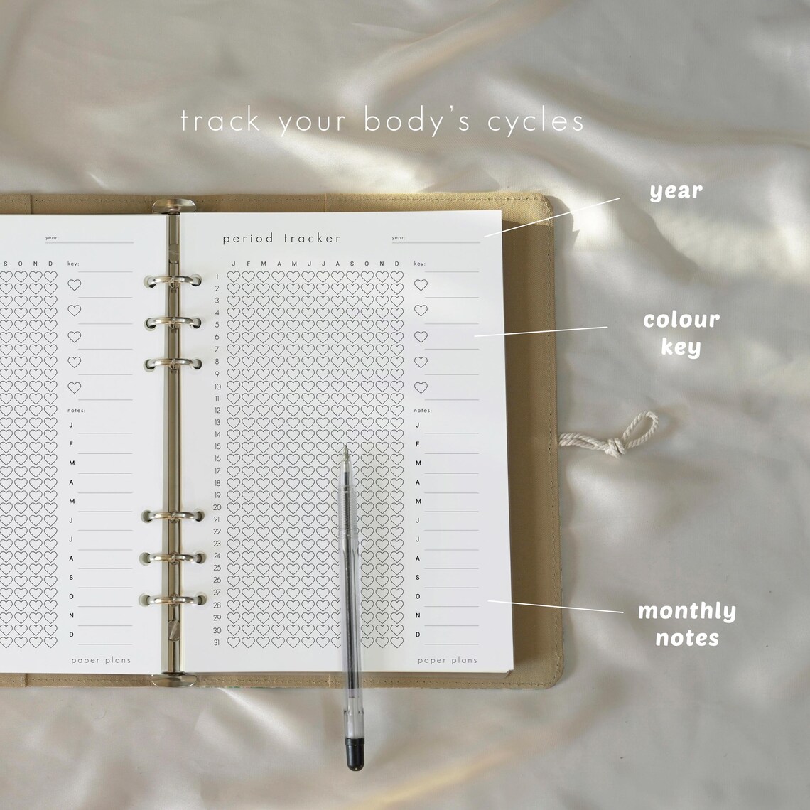 Period Tracker: Printable, Monthly Cycle Planner (PDF) - Etsy