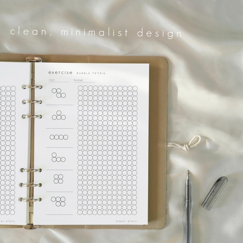 Exercise Tetris: Printable Planner, Fitness Journal, Motivation, Game ...