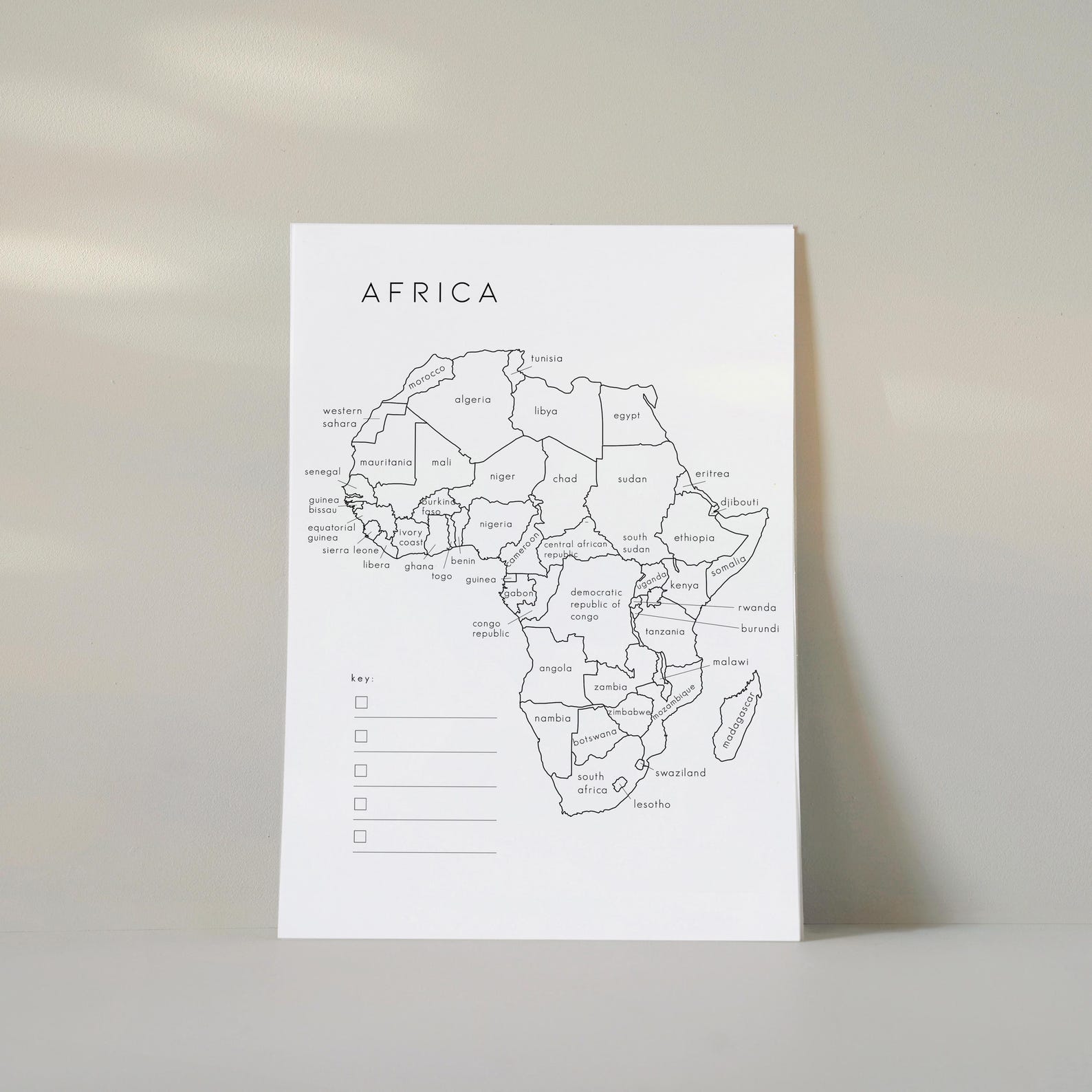 Printable World Maps: Travel Planning, Coloring, Journaling | Continent ...