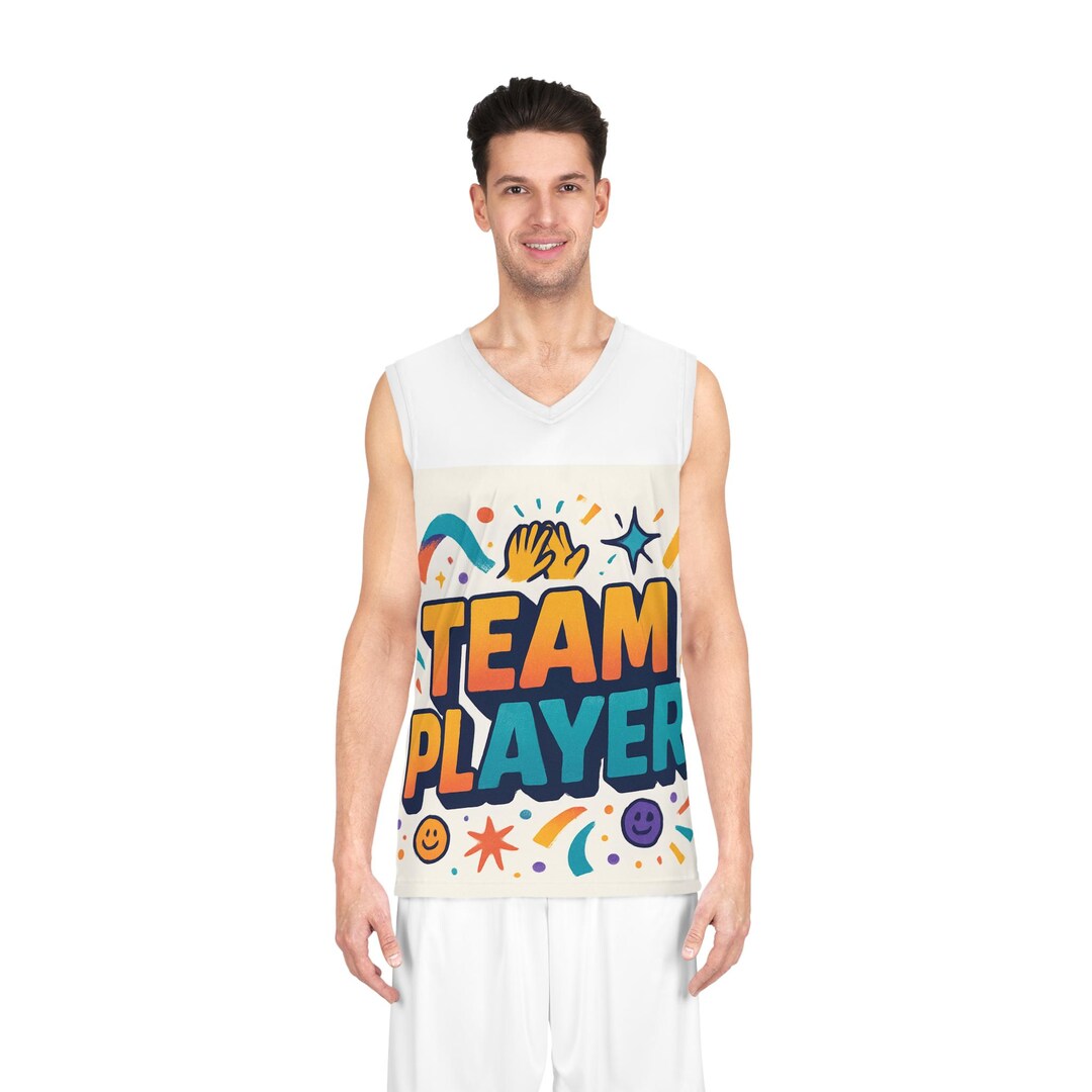 Vibrant Team Player Basketball Jersey, Sportswear for Fans, Casual Wear ...