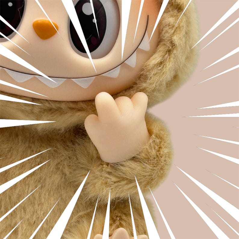 Labubu Handz - Middle Finger, Snap-on Detachable Hands, Custom 3D ...