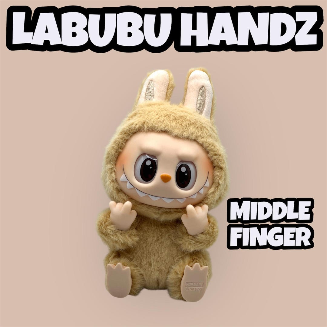 Labubu Handz - Middle Finger, Snap-on Detachable Hands, Custom 3D ...