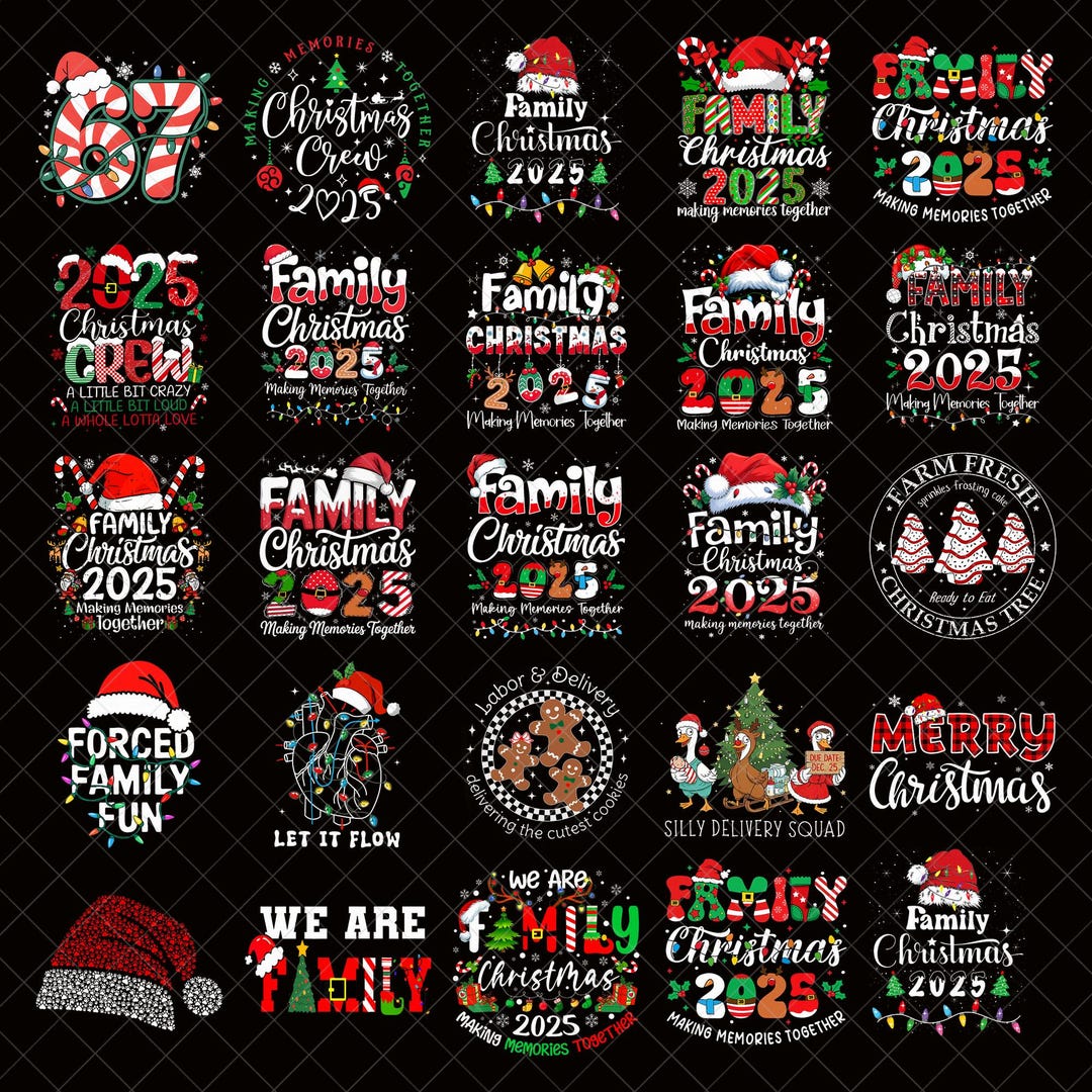 Family Christmas 2025 Bundle Png, Christmas Crew Png, Family Christmas ...