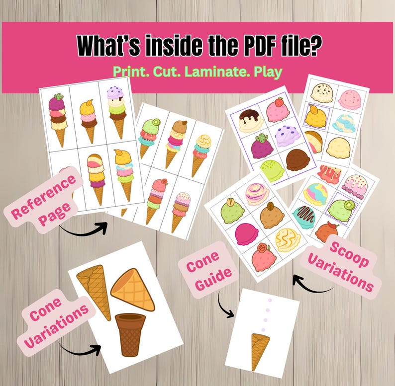 Ice Cream Builder Activity – Printable PDF | Preschool & Pre-k | Fine ...