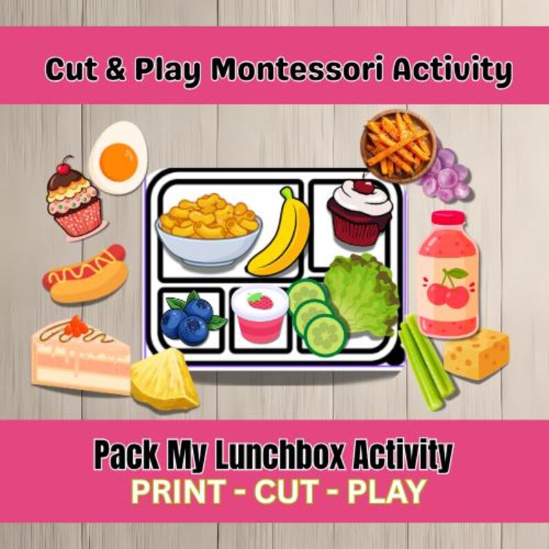 Preschool Lunchbox Activity Pack | Screen-free Food Play for Learning ...