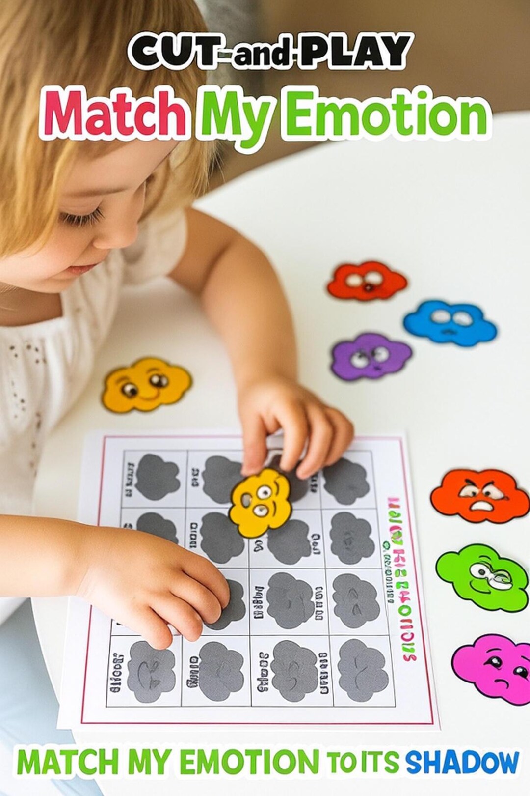 Emotions Matching Game | Preschool SEL Activity (PDF) - Etsy