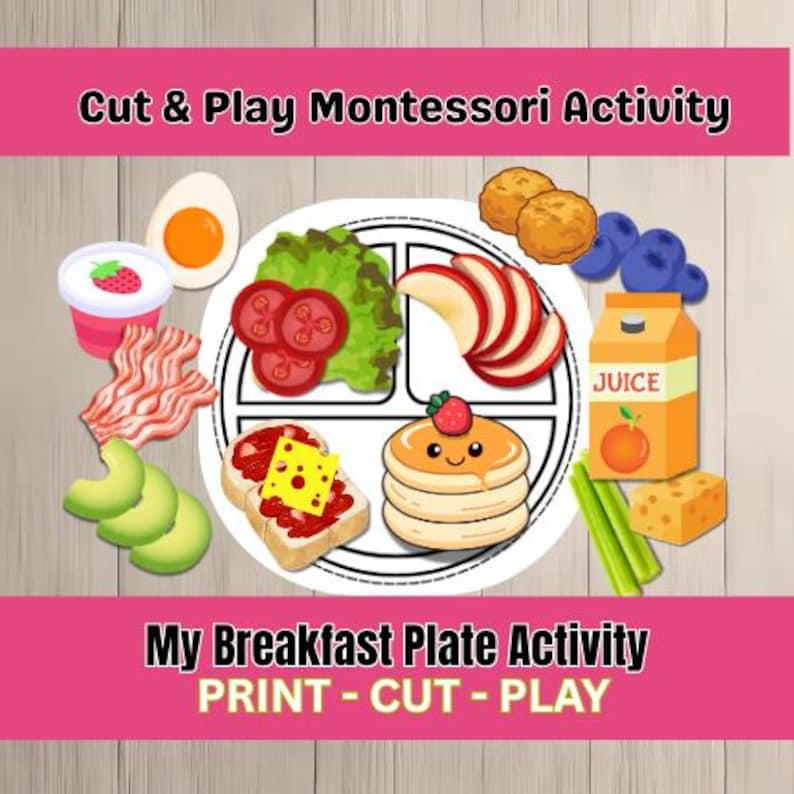 My Breakfast Plate Printable, Healthy Eating Activity, Montessori ...