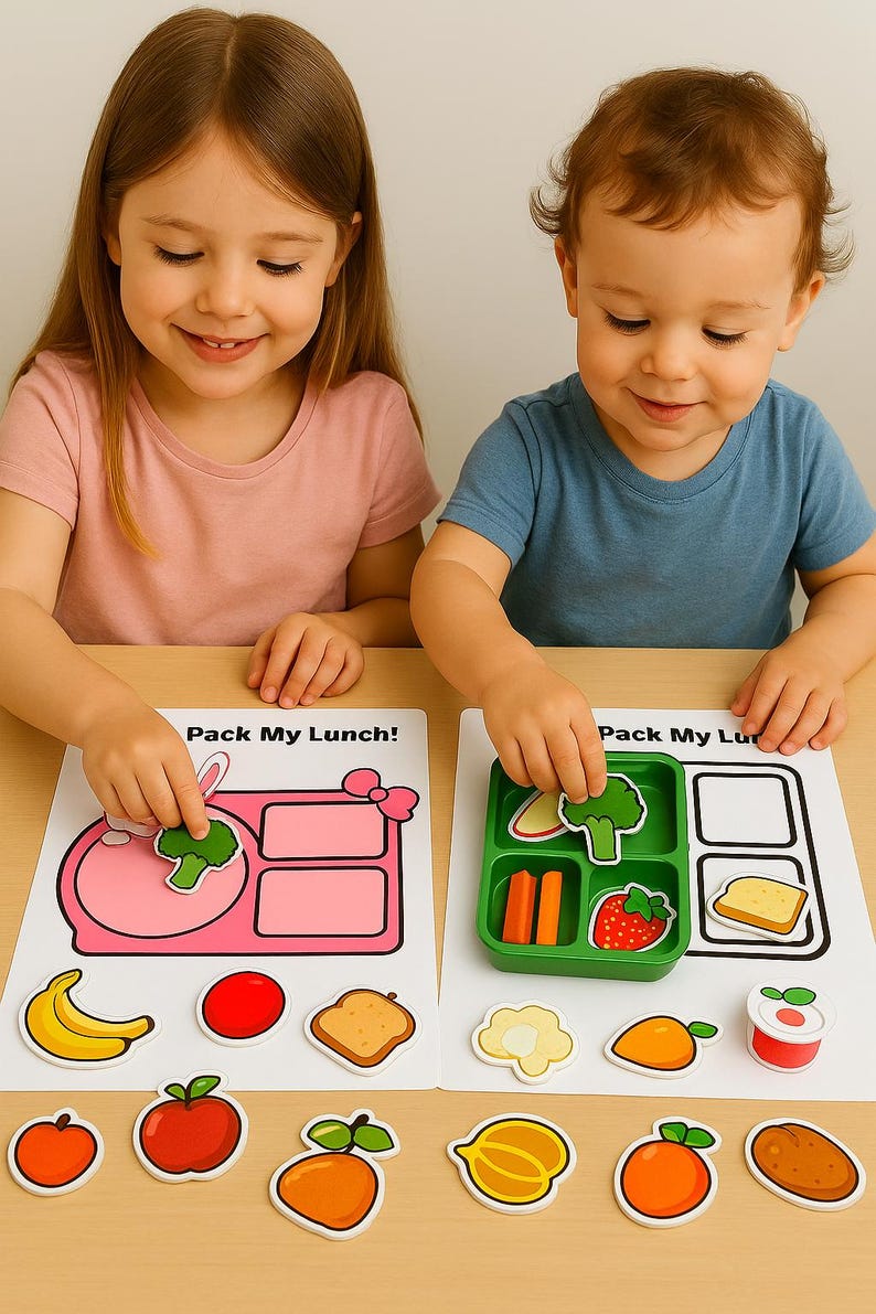 Preschool Lunchbox Activity Pack | Screen-free Food Play for Learning ...