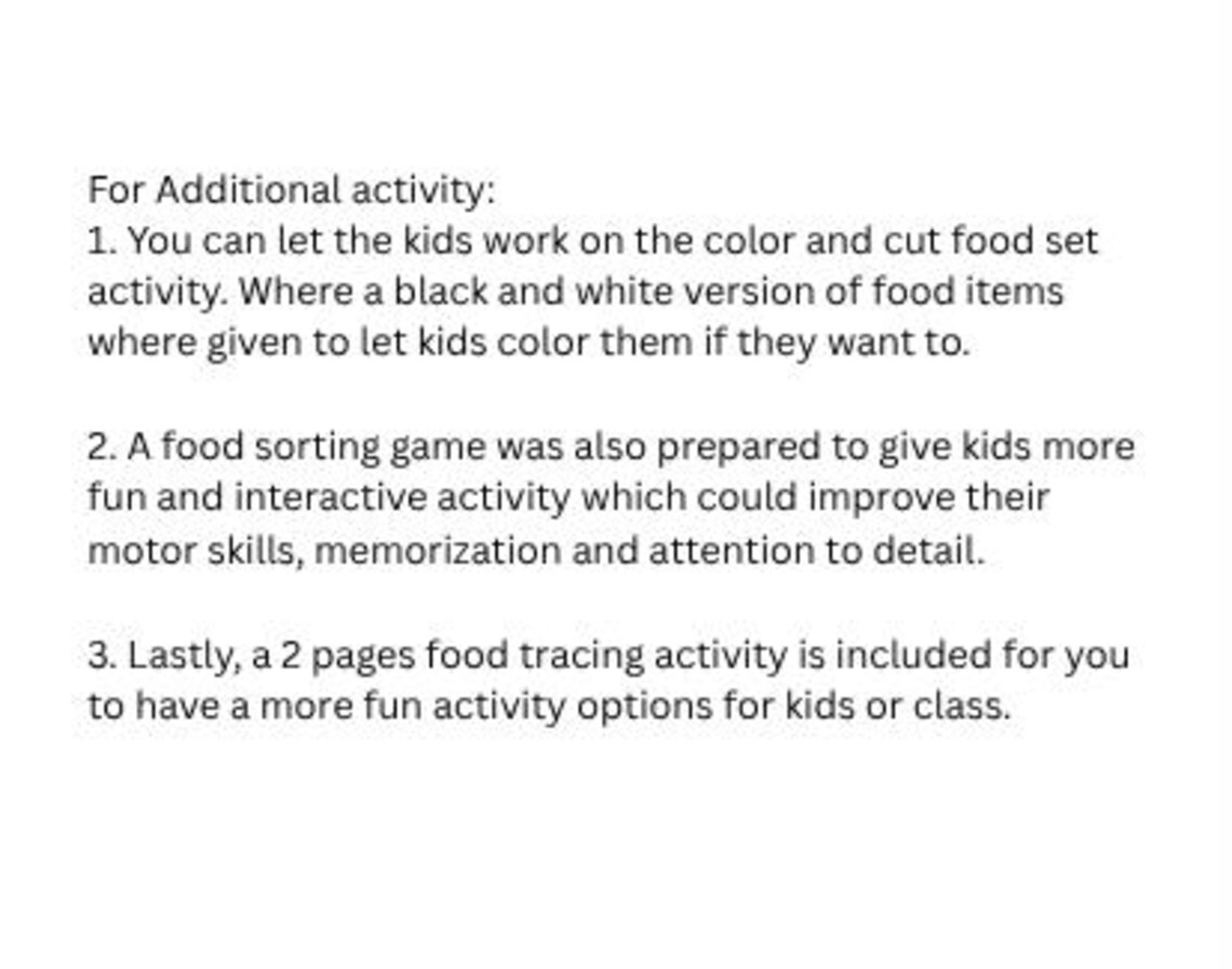 Preschool Lunchbox Activity Pack | Screen-free Food Play for Learning ...