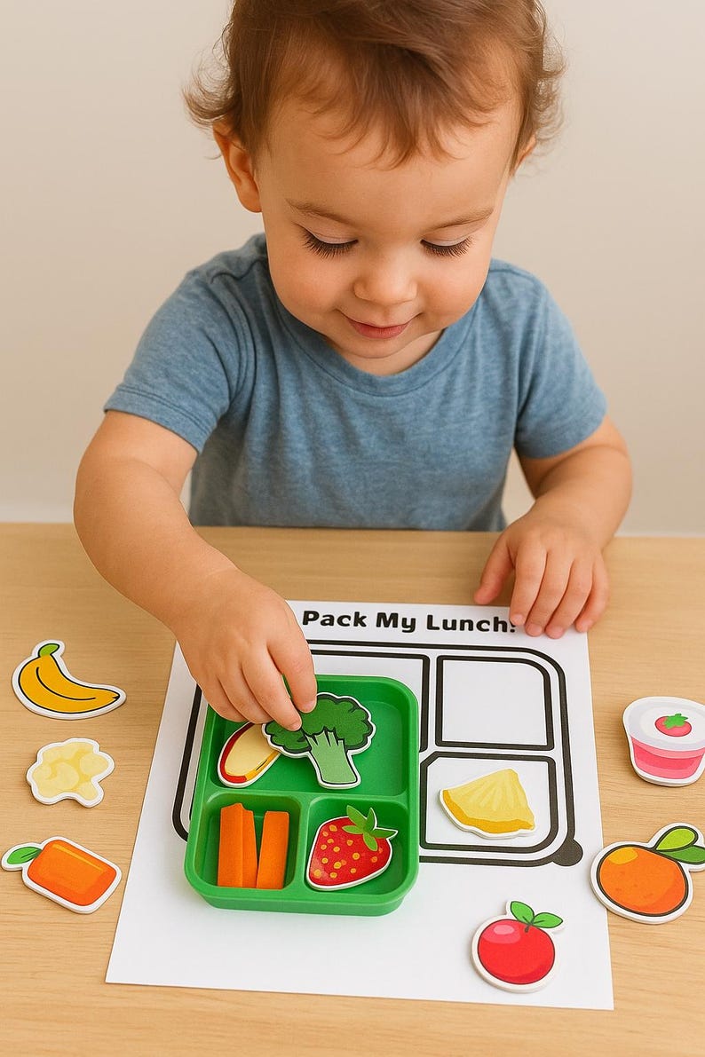 Build-a-lunchbox Printable for Kids Ages 3–6 | Cut & Paste Food ...