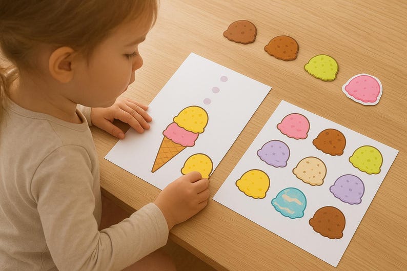 Ice Cream Builder Activity – Printable PDF | Preschool & Pre-k | Fine ...