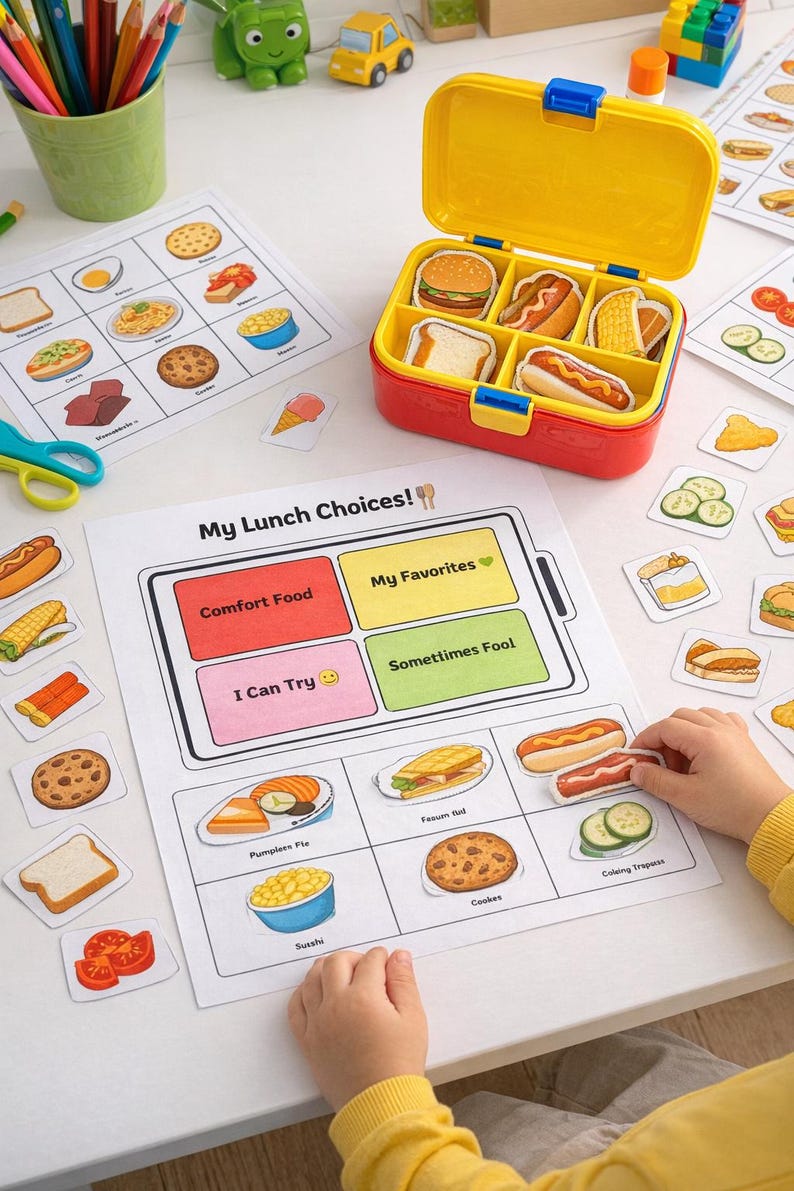 My Lunch Choices Cut & Paste Activity | Picky Eater Friendly Food ...