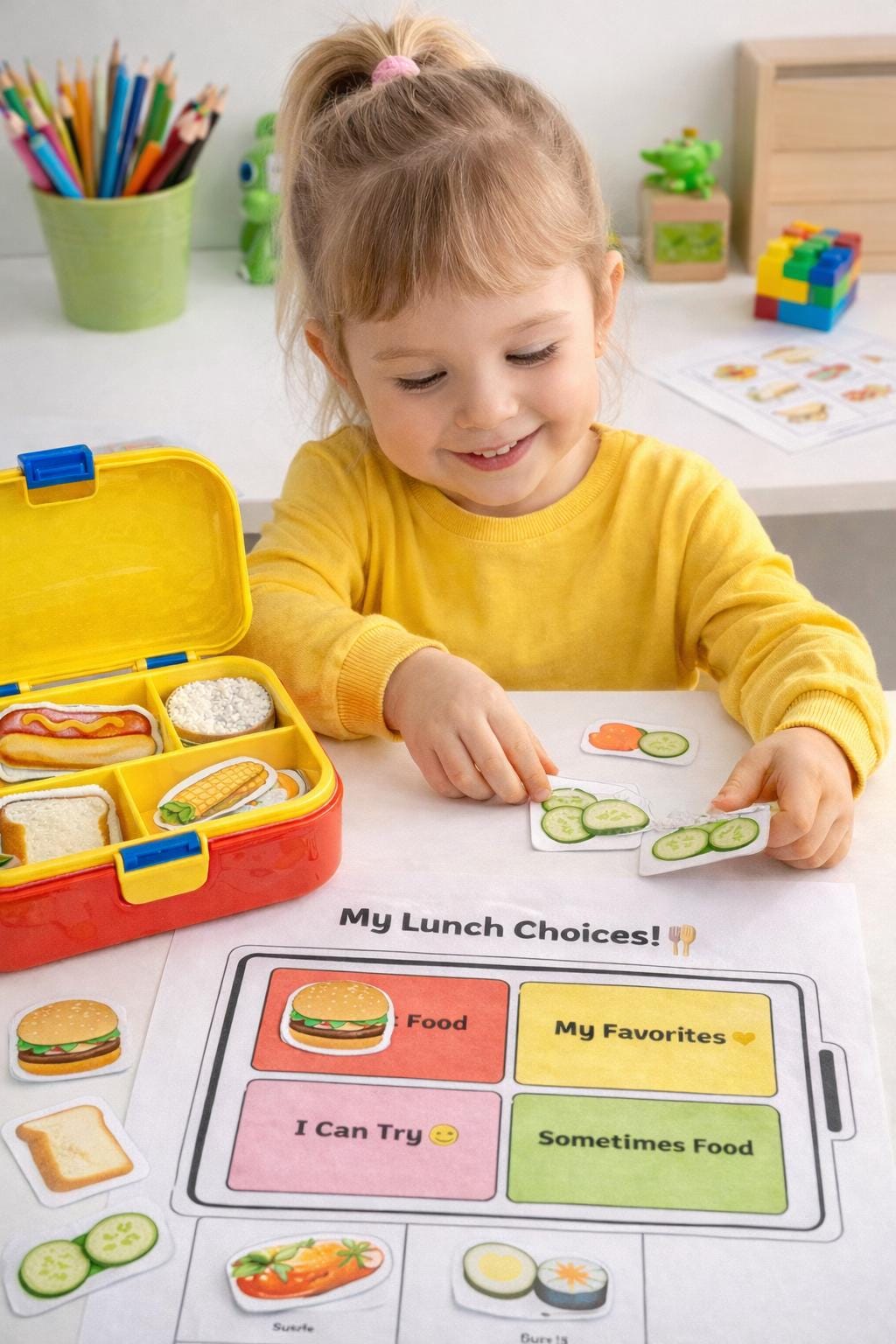 My Lunch Choices Cut & Paste Activity | Picky Eater Friendly Food ...