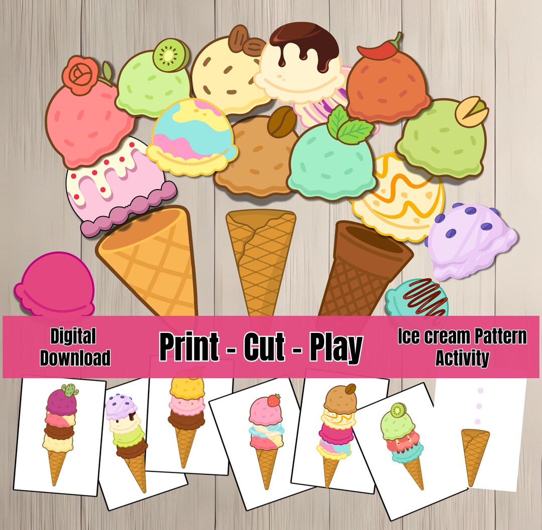 Ice Cream Builder Activity – Printable PDF | Preschool & Pre-k | Fine ...