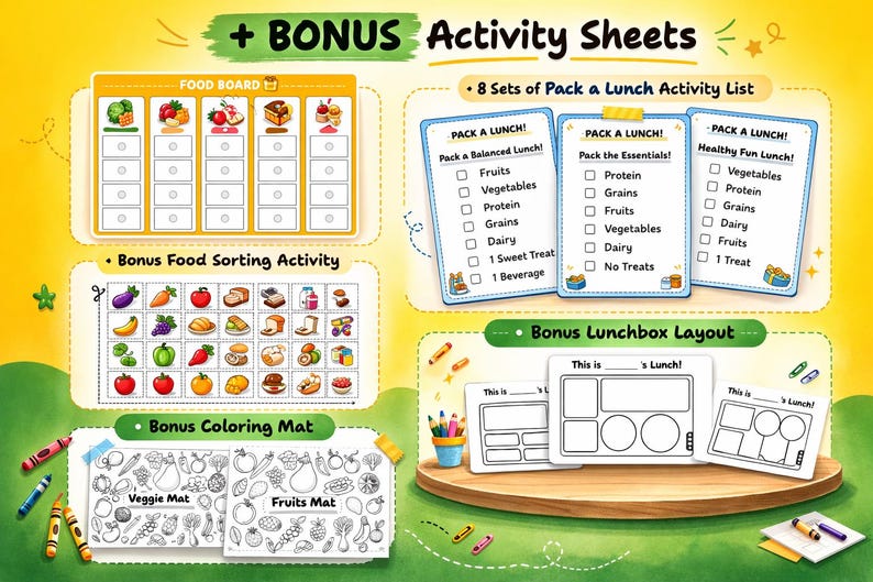 Build-a-lunchbox Printable for Kids Ages 3–6 | Food Group |preschool ...