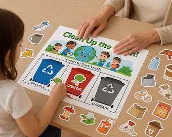 Kids Recycling Sorting Activity Printable | Trash Vs Recycle Cut and ...