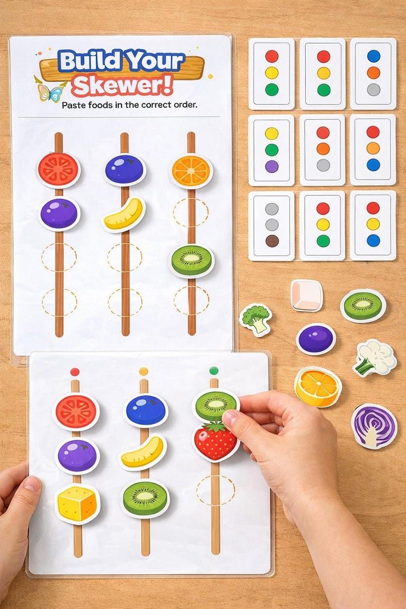 Build Your Rainbow Food Skewer Printable Activity | Fruit Skewer ...