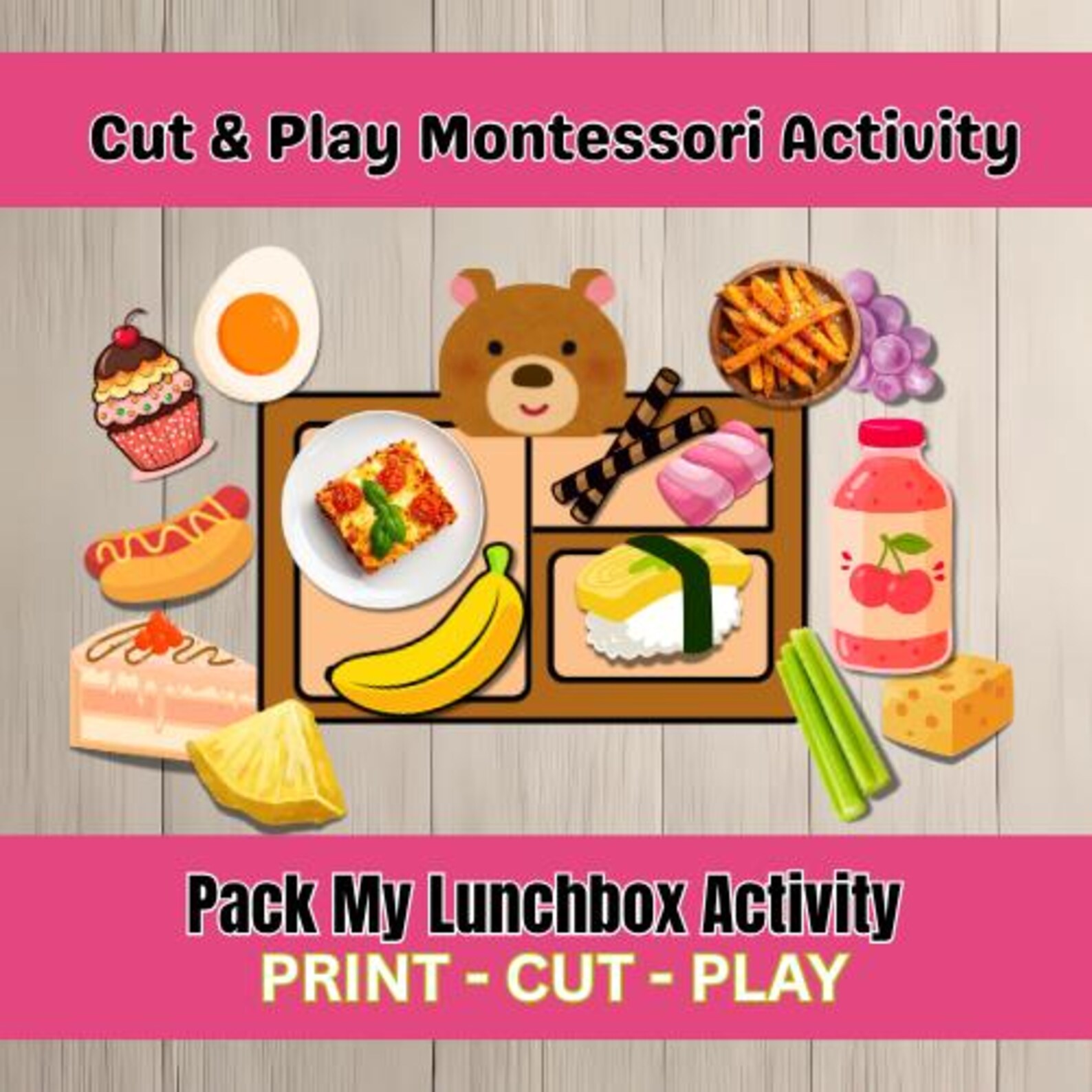 30 Page Lunchbox Activity Printable | Preschool Nutrition Worksheets ...