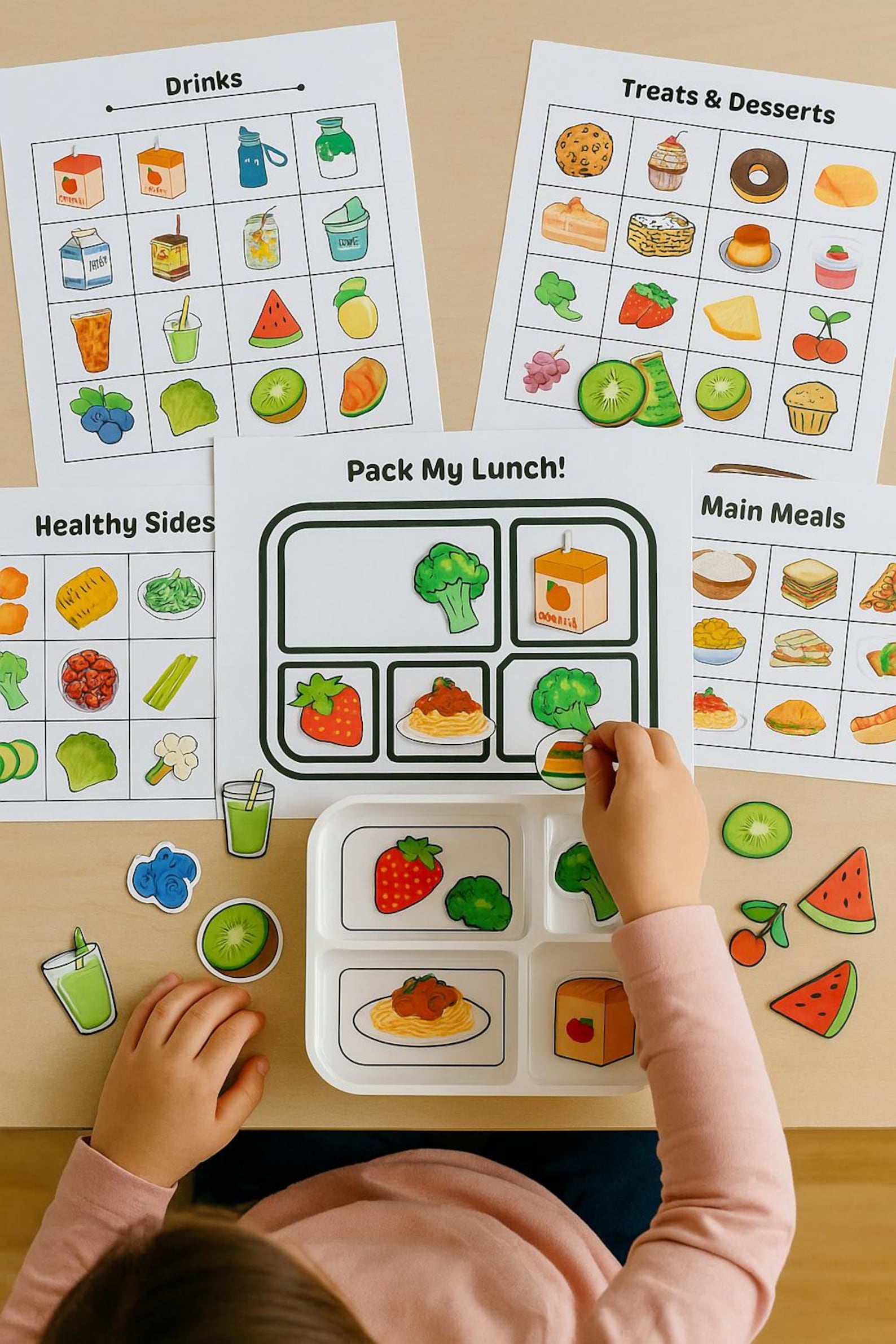 Build-a-lunchbox Printable for Kids Ages 3–6 | Cut & Paste Food ...