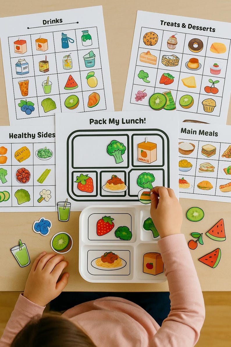 Build-a-lunchbox Printable for Kids Ages 3–6 | Cut & Paste Food ...