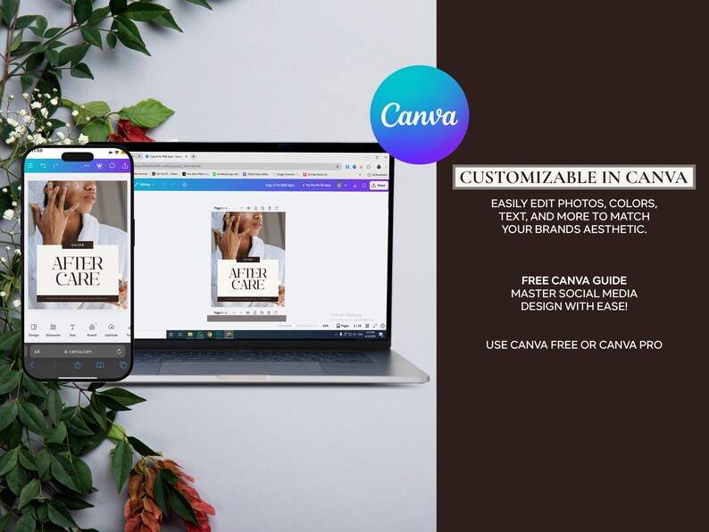 Aftercare Guide Canva Template | Printable Beauty Treatment Aftercare ...