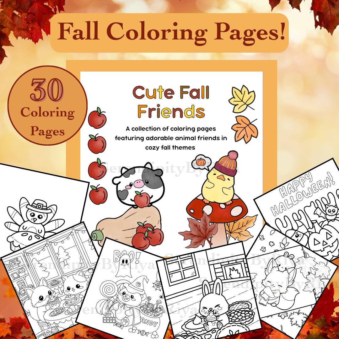 Fall Coloring Pages; Fall Coloring Sheets; Cute Coloring Pages; Autumn ...