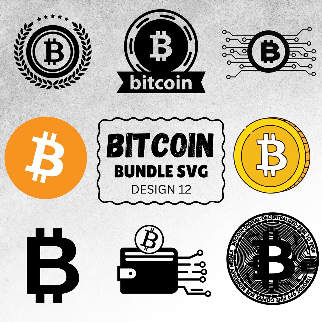 Bitcoin SVG Bundle | Crypto Logo Clipart | Digital Cut Files for Cricut ...