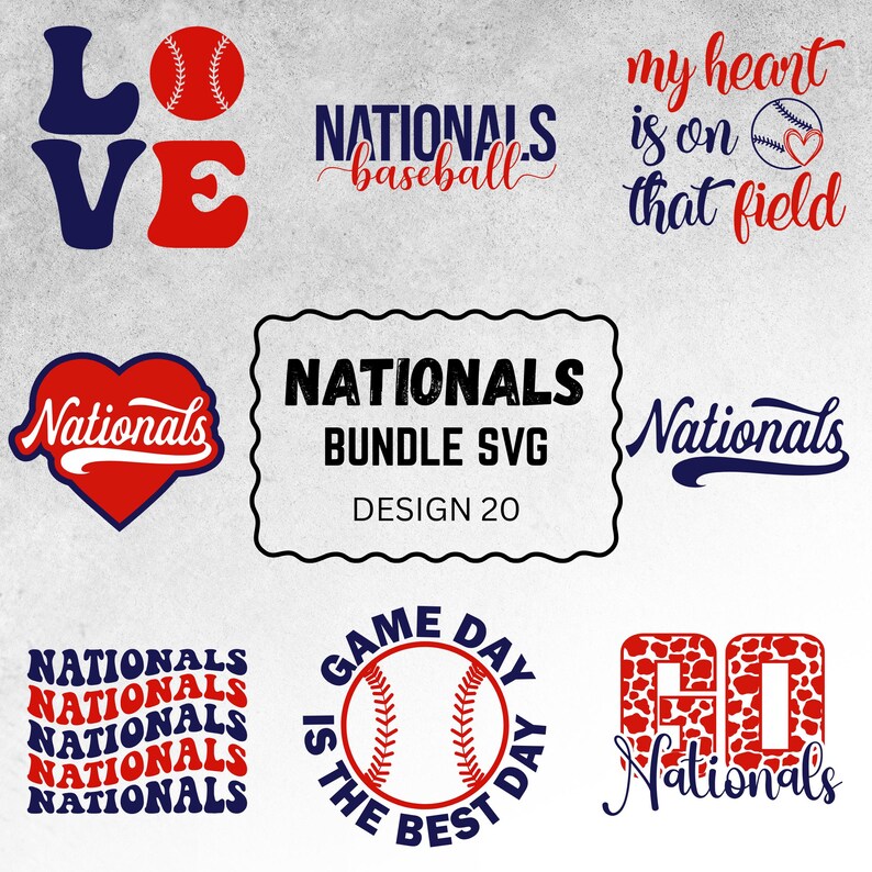 Baseball Team SVG Bundle | Nationals Baseball Cut Files | Game Day ...