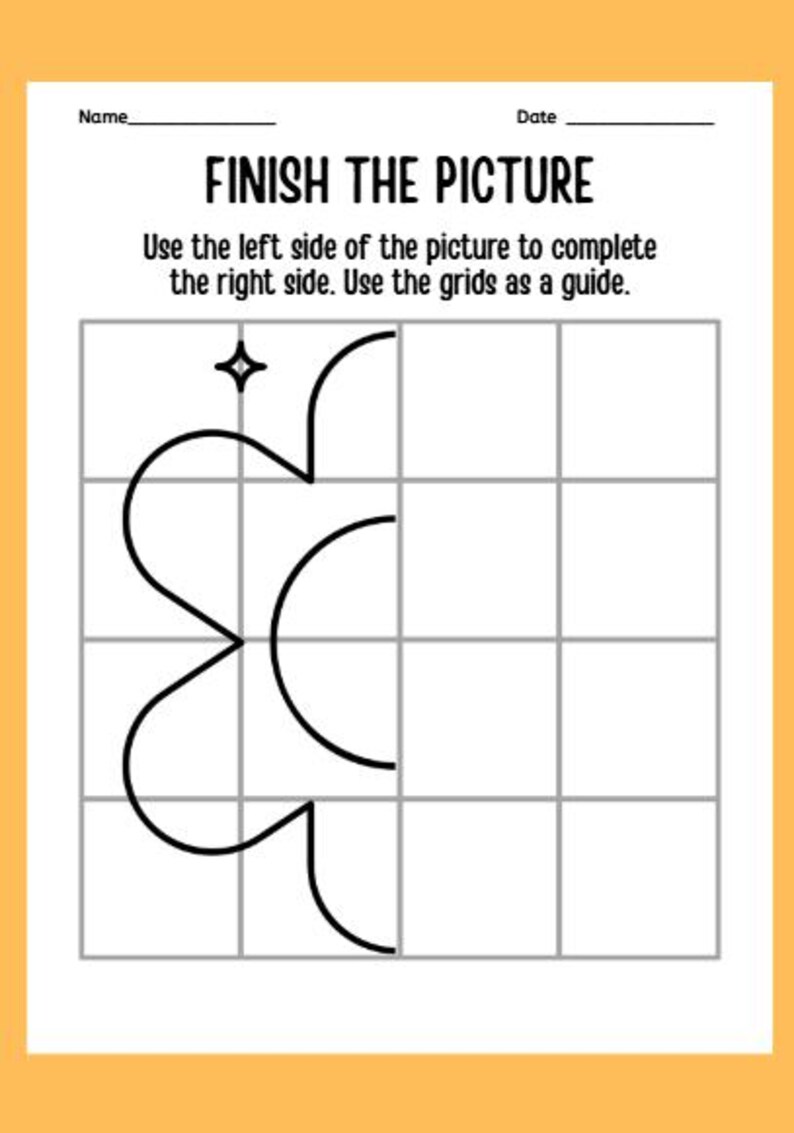 Draw the Other Half Activity - Etsy