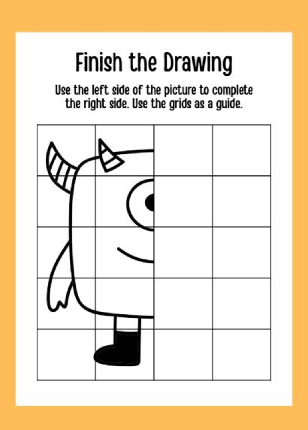 Draw the Other Half Activity - Etsy