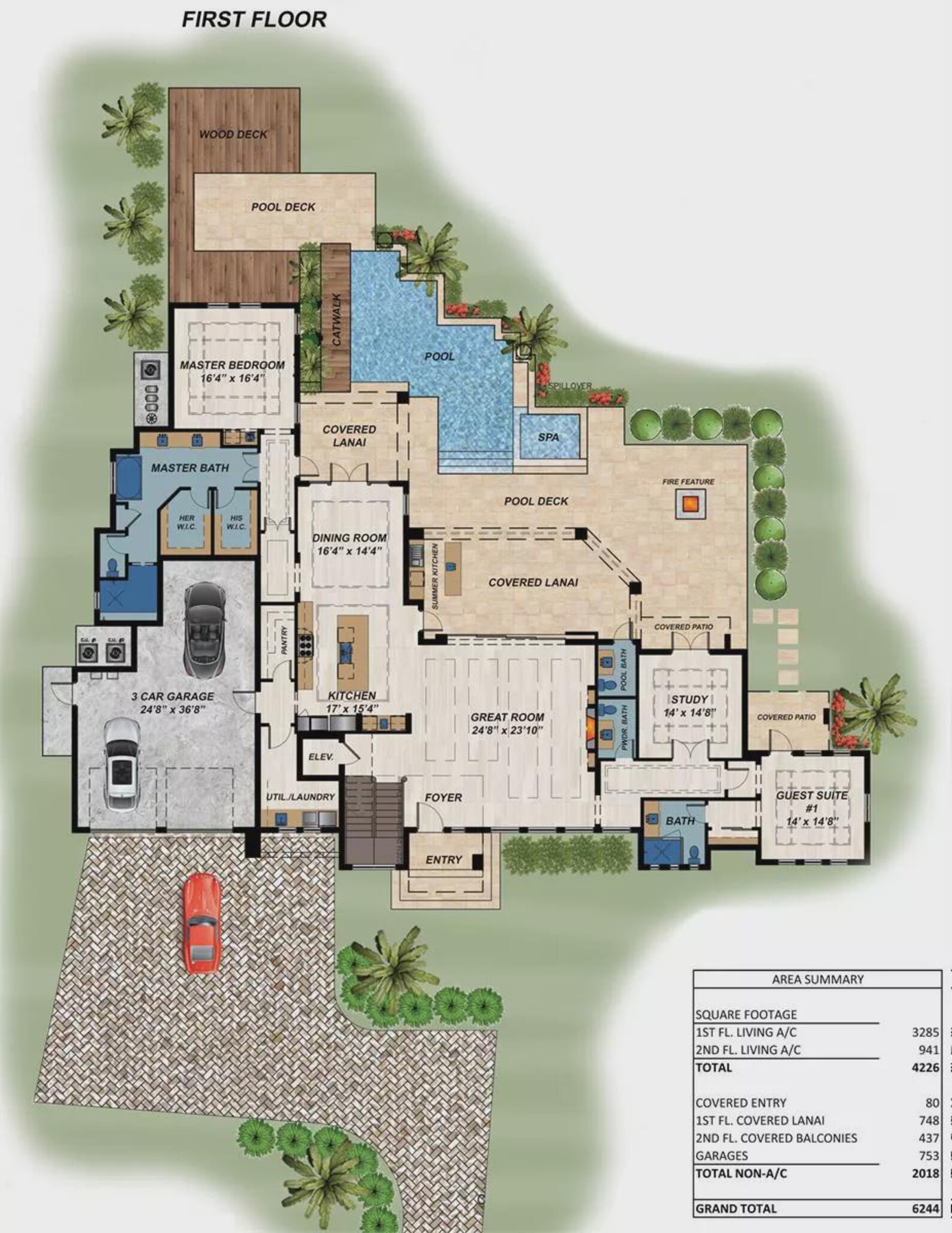 Luxury Modern House Plans | Courtyard Home Blueprint | U Shaped House ...