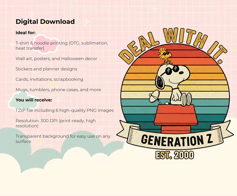 Snoopy SVG & PNG Bundle: Peanuts Cartoon Clipart - Etsy