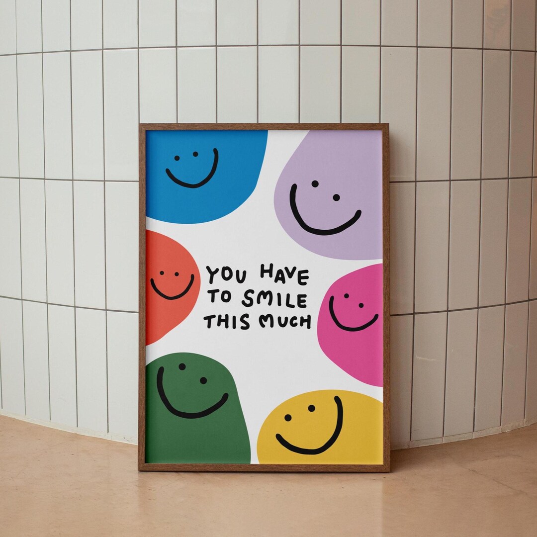 Smile Quote Art Print: Cheerful Classroom Decor (digital Poster) - Etsy