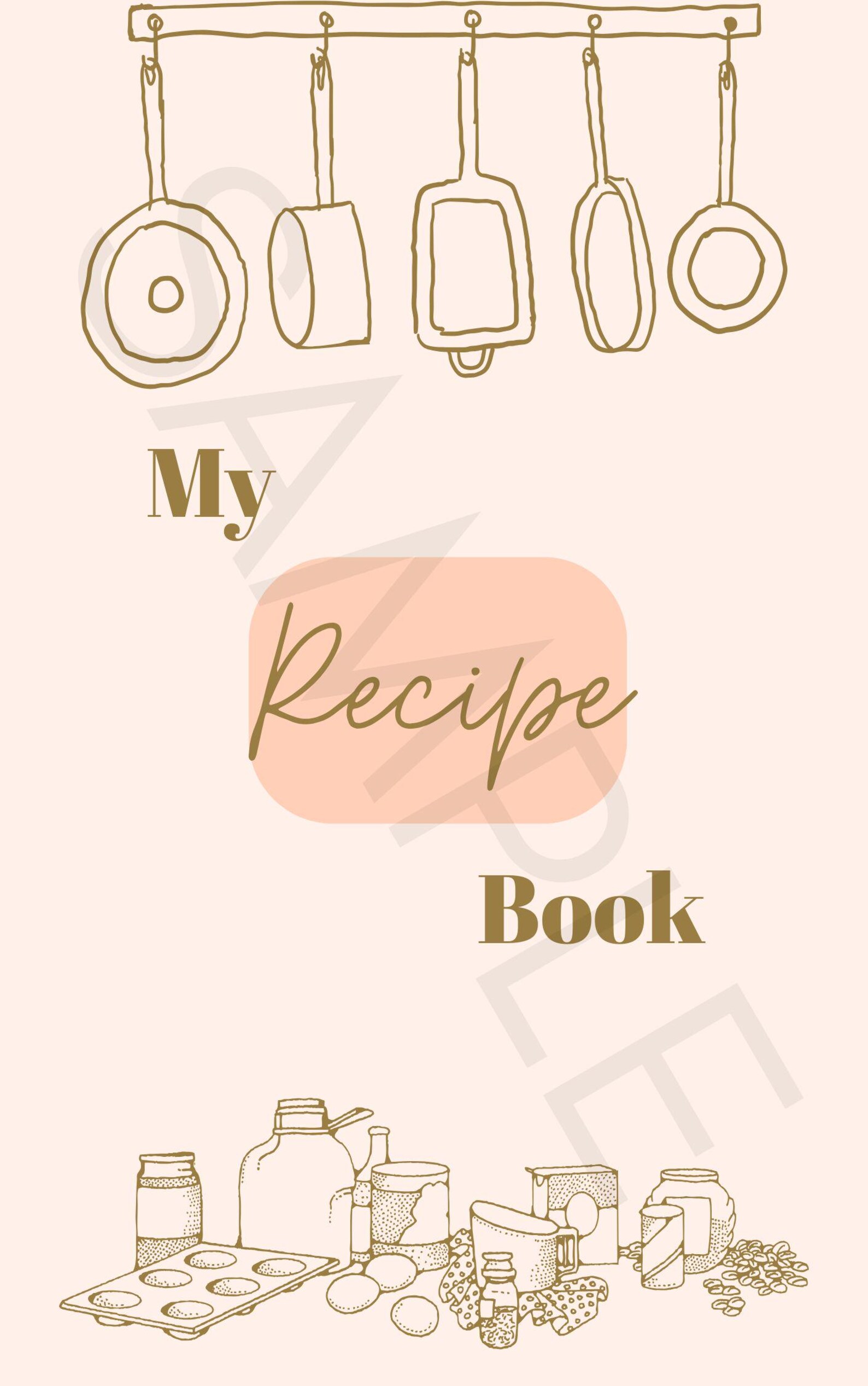 Cookbook, Recipe Book, Cover & Recipe Card - Etsy