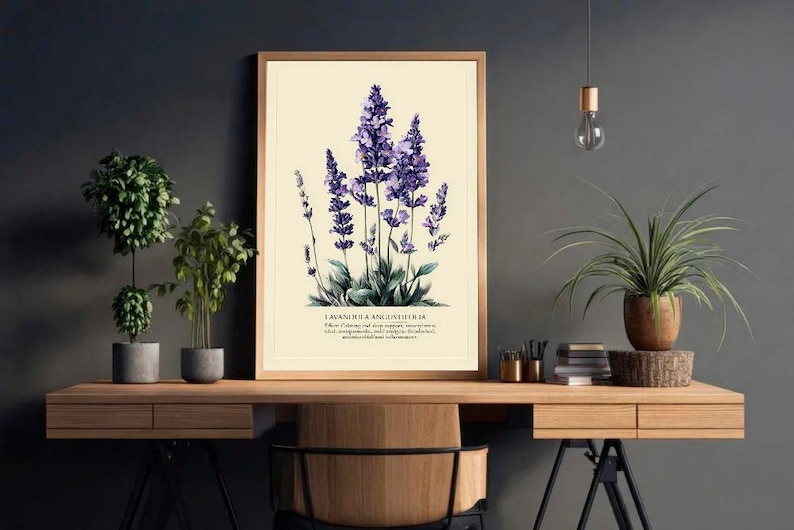 Lavandula Angustifolia Medicinal Plants Apothecary Poster | Lavender ...