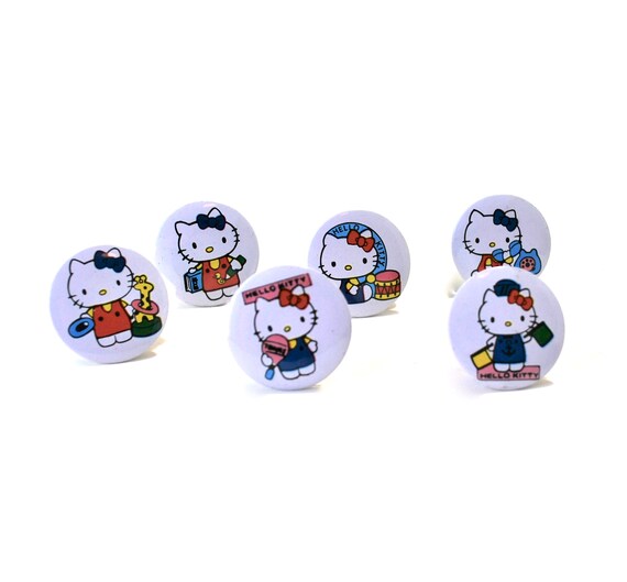 Vintage Hello Kitty Button Collection Set of 6 Old St… - Gem