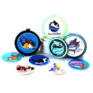 2 Sea World Pog Containers With Pogs & Slammers Shamu - Etsy