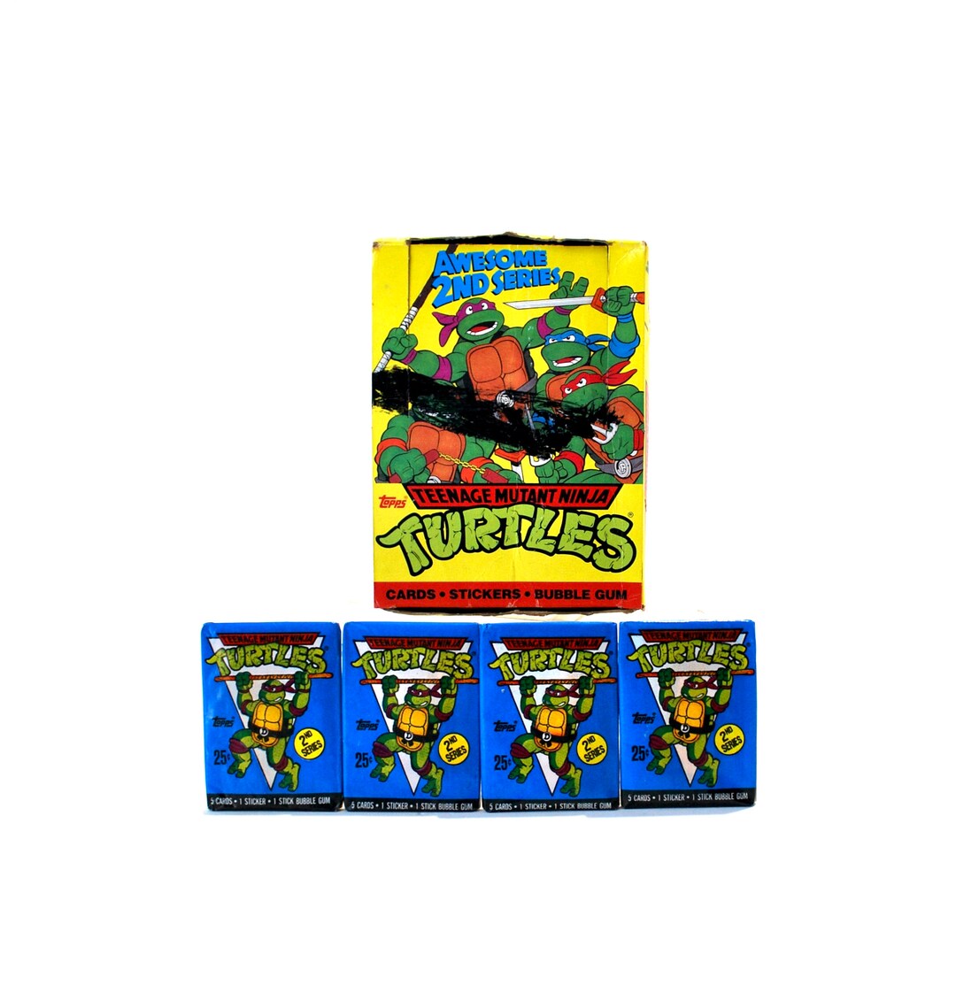 4 Packs TMNT Teenage Mutant Ninja Turtle Trading Cards Series 2 Topps ...