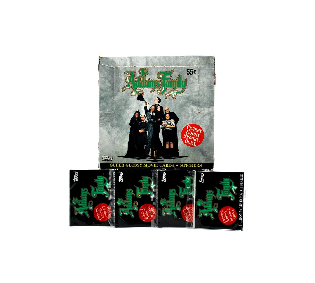 4 Packs Addams Family Super Glossy Trading Cards 1991 Wednesday Addams ...