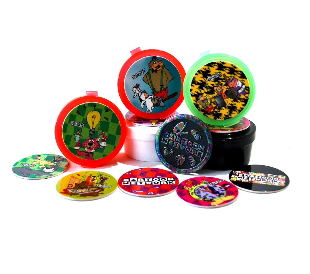 Cartoon Network Pogs and Slammer With Pog Tube 1995 - Etsy