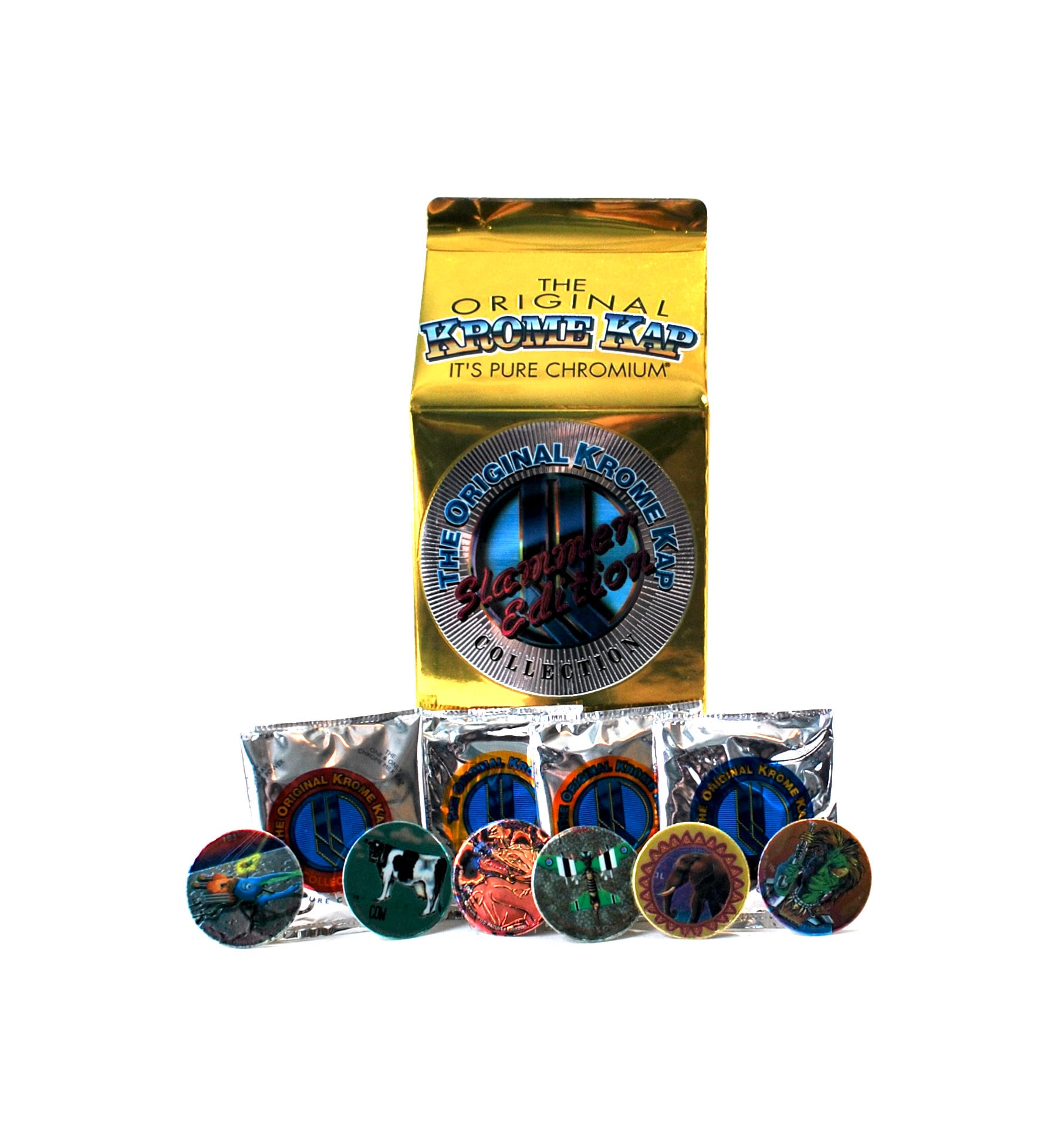 4 Original Krome Kap Pog Packs Slammer Edition Milk Caps | Etsy Australia