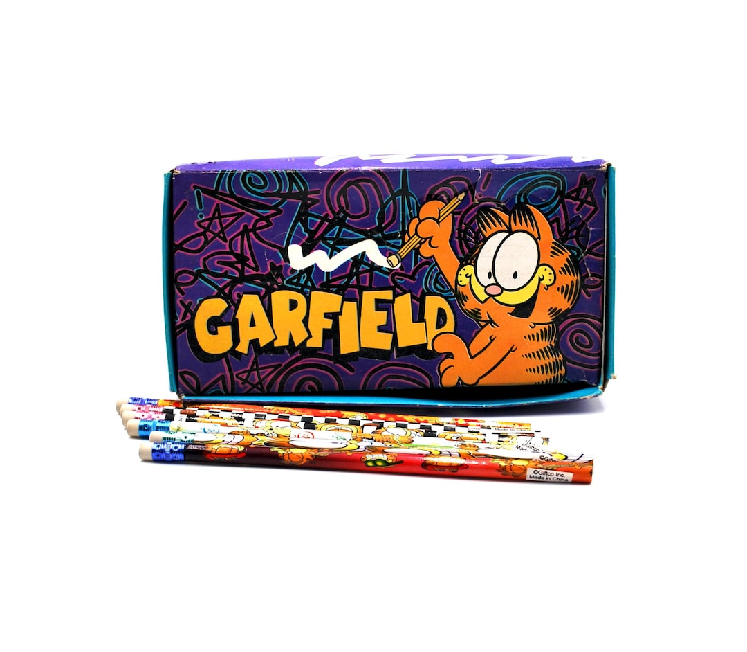 Garfield Pencils Old Stock 6 Different Designs & Odie - Etsy
