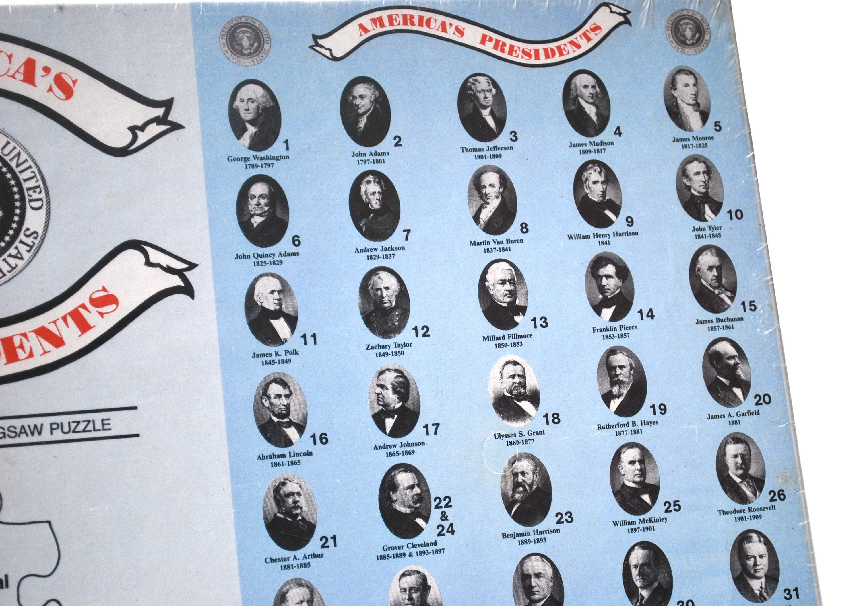 American Presidents Jigsaw Puzzle 125 Pieces 1989 Still Sealed | Etsy