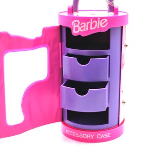 Vintage Barbie Accessory Cases Round Case & Storage Case With Drawers ...