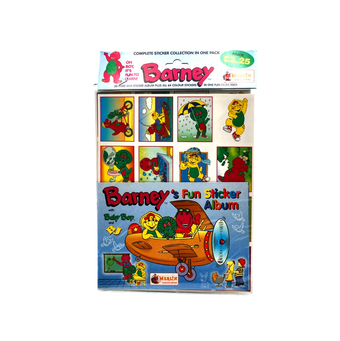 Barney's Fun Sticker Album Includes 64 Stickers & Mini Sticker Album ...