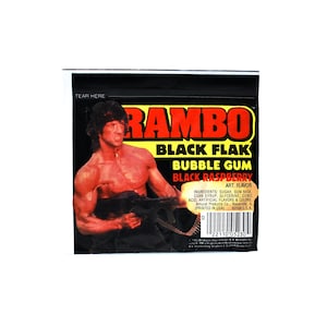 Rambo Black Flak Bubble Gum Pouches Black Raspberry Both Variations - Etsy