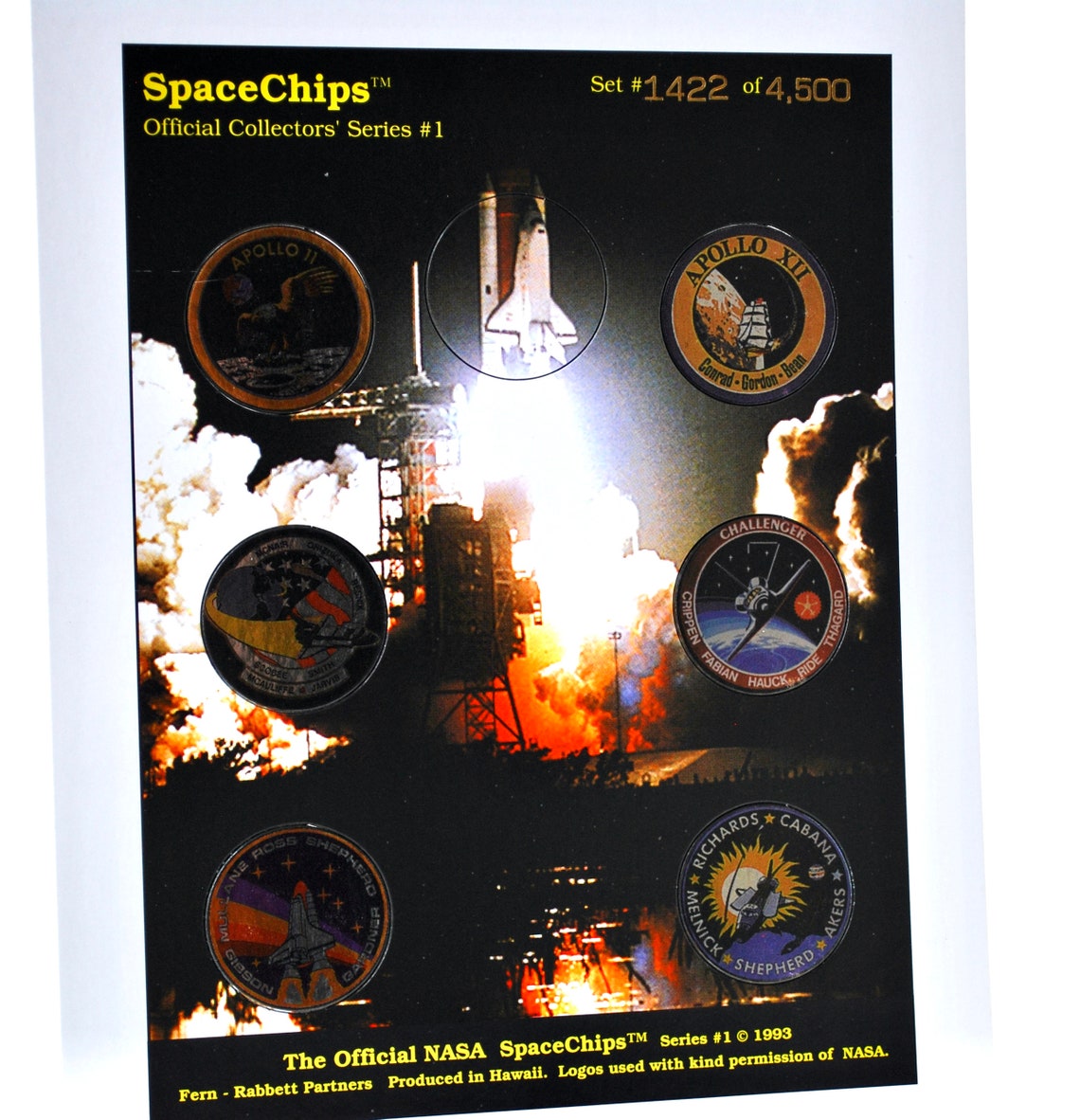 NASA Pog Space Chips Series 1 Set 1993 Challenger Space - Etsy