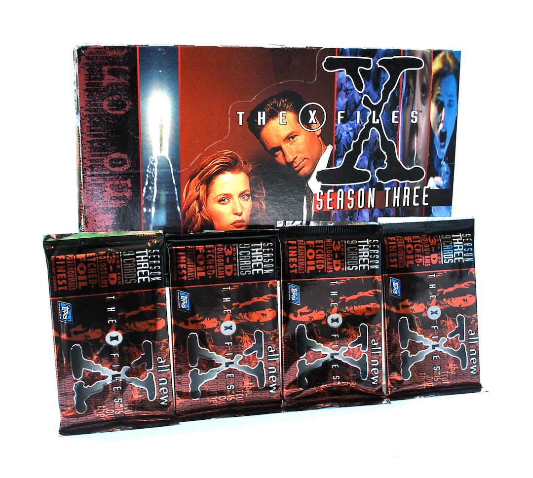 4 Packs X Files Trading Card Packs Season 3 by Topps 1996 Scully ...