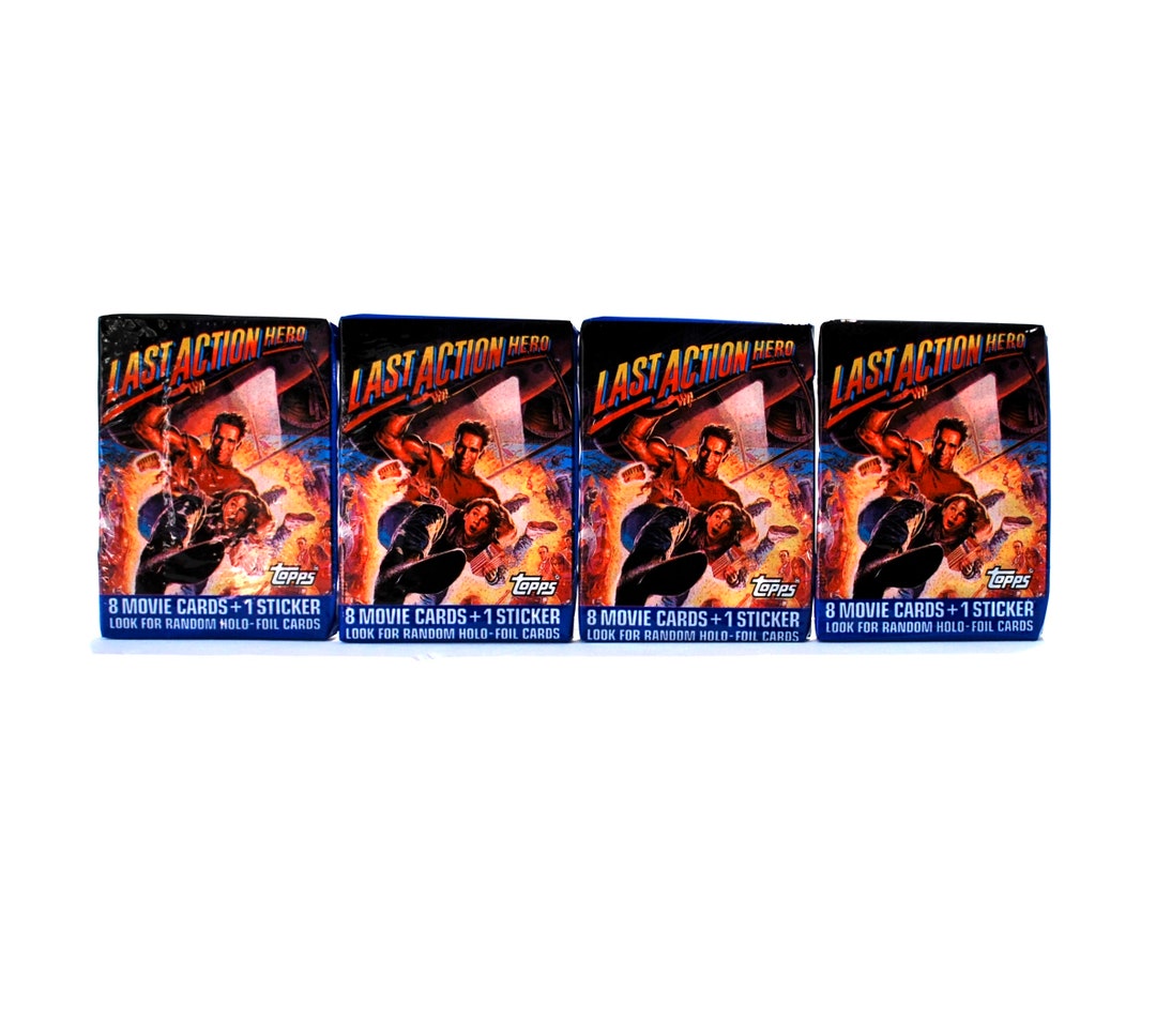 4 Packs Last Action Hero Trading Cards From Topps 1993 Arnold ...