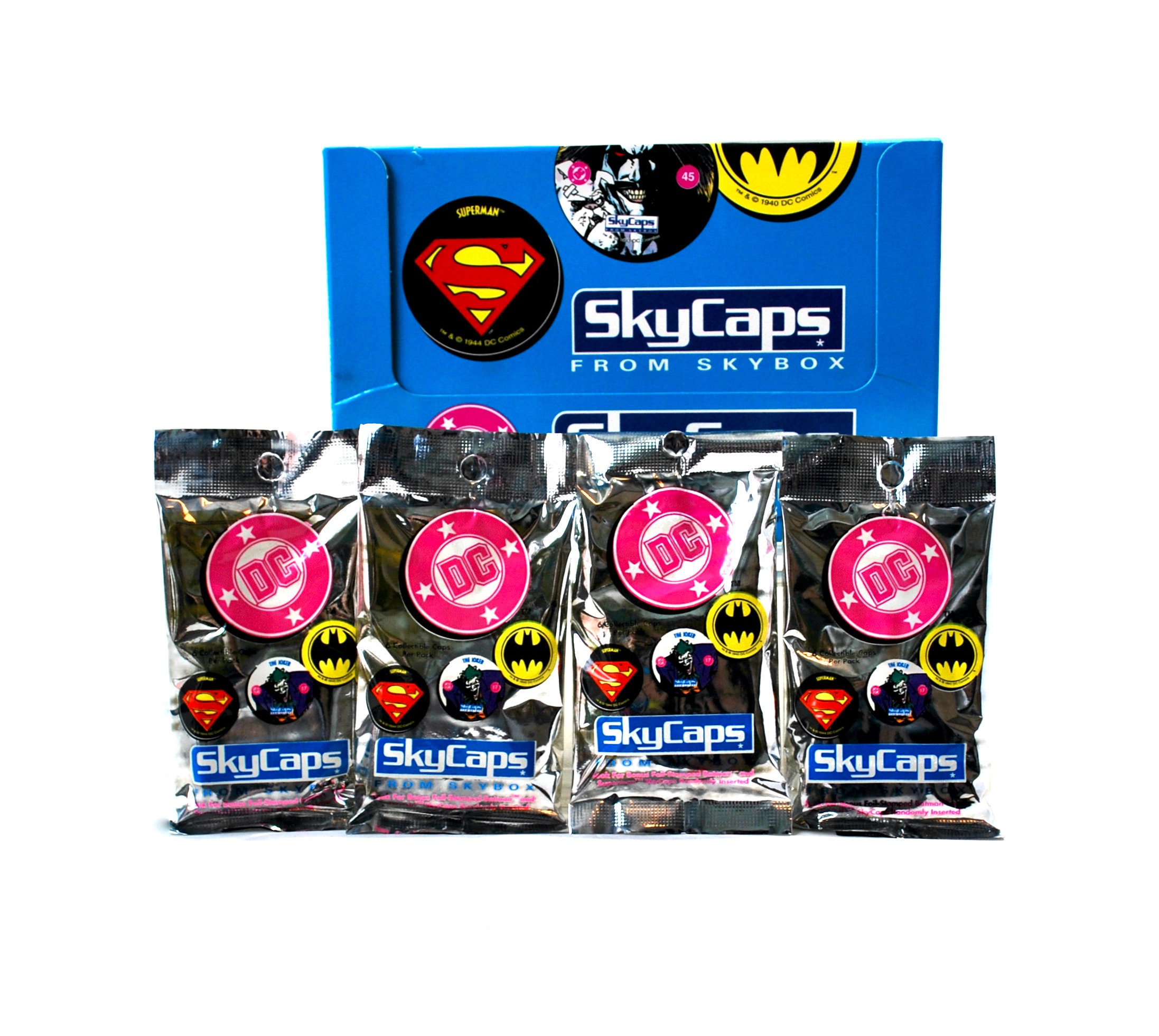 4 Packs of DC Skycaps Pogs by Skybox 1993 Batman Superman the - Etsy Ireland